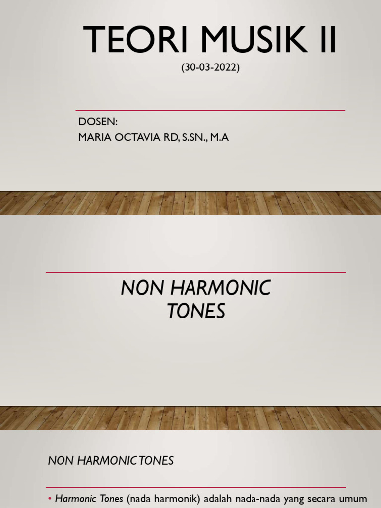 Non Harmonic Tones dalam Teori Musik | PDF