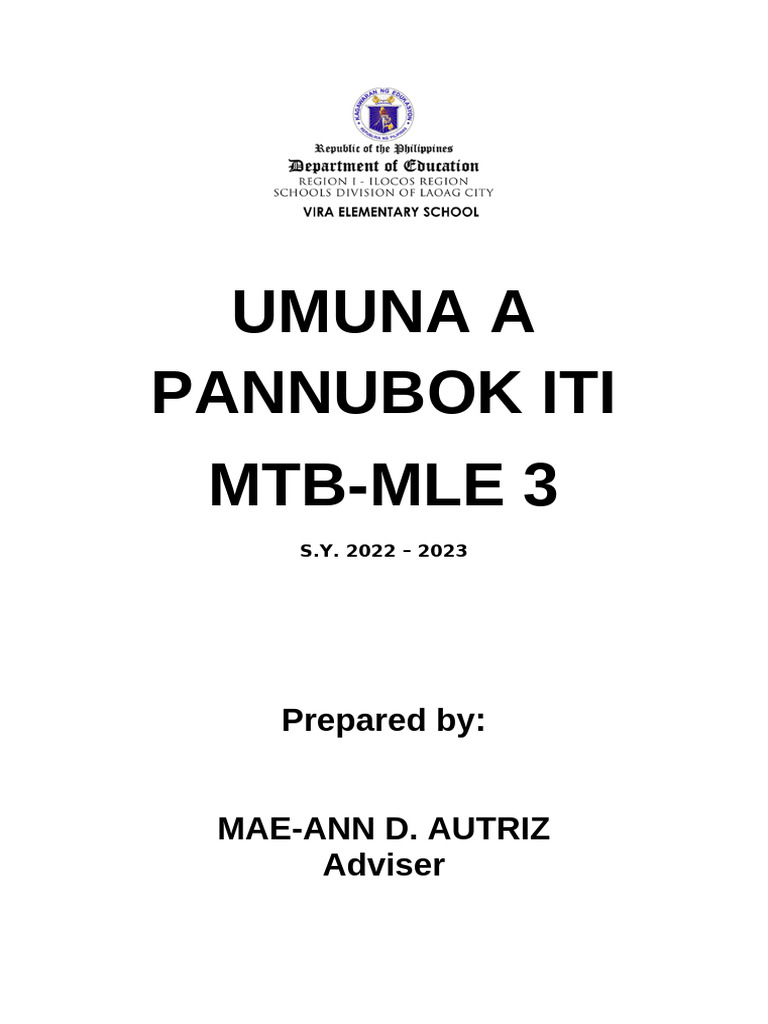 Mtb-Mle Q1 PT | PDF