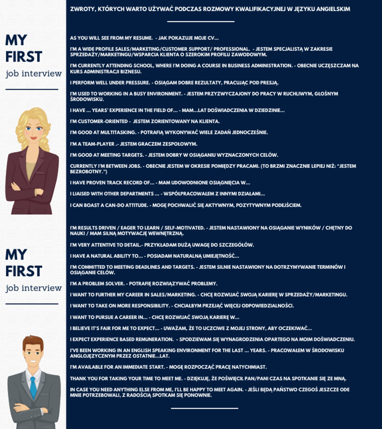 My First Job Interview | PDF