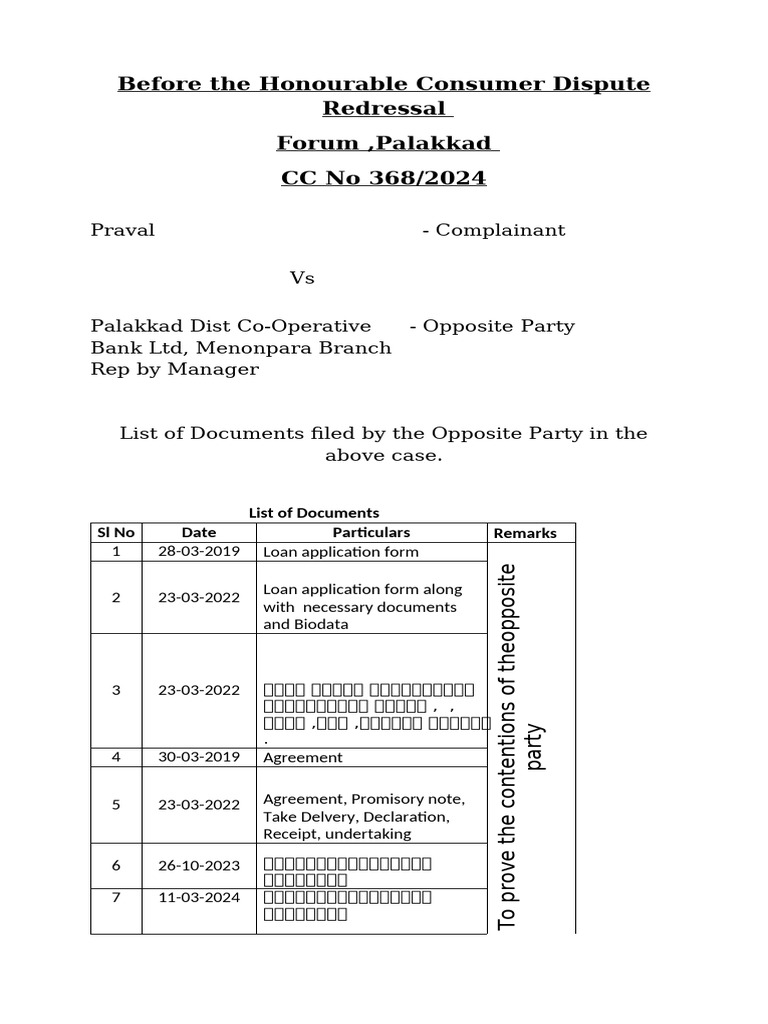 List of Documents | PDF