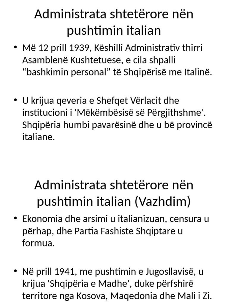 Historia Shqiperise Pushtimi Italian | PDF