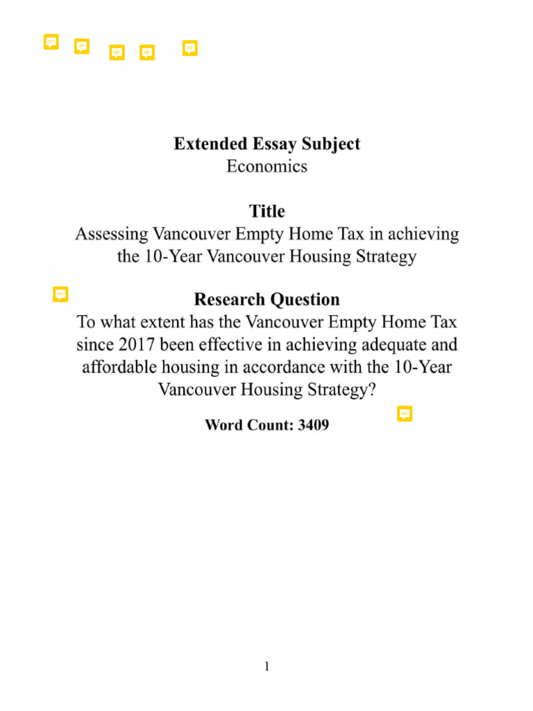 Econ EE Sample 3 Vancouver - Annotated | PDF