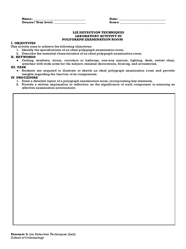Lie Detection Techniques Lab 5 | PDF