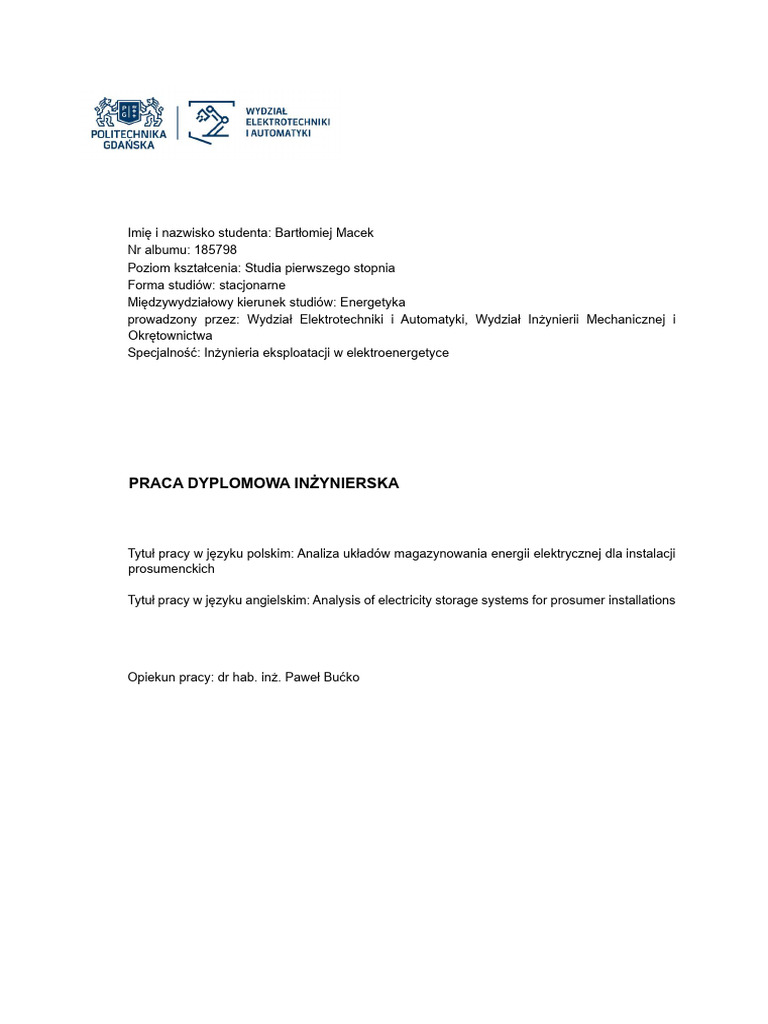 Praca Dyplomowa Bart Omiej Macek | PDF