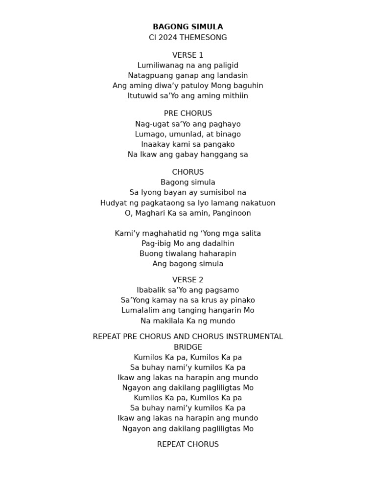 Bagong Simula | PDF