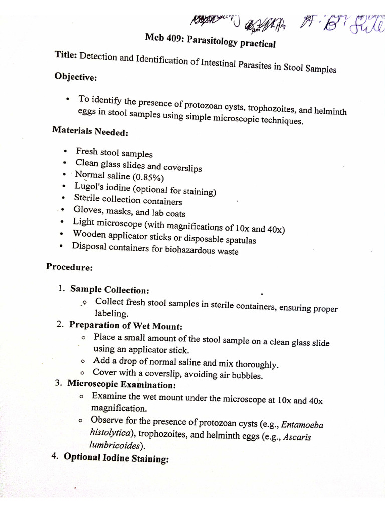 Mcb 409 Practical Manual and Guidelines by Ceo@Agm | PDF