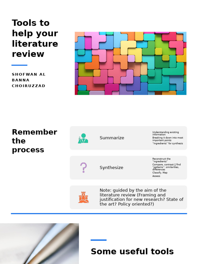 Tools For Assisting Your Literature Review | PDF