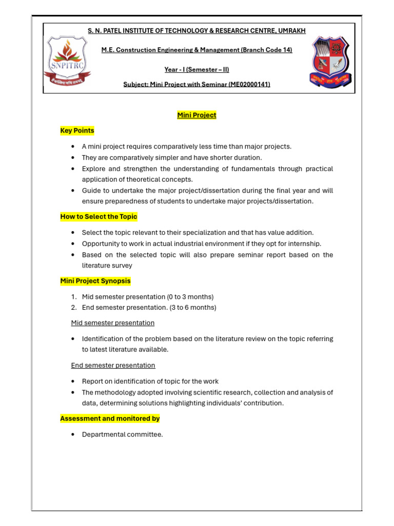 Mini Project Synopsis | PDF