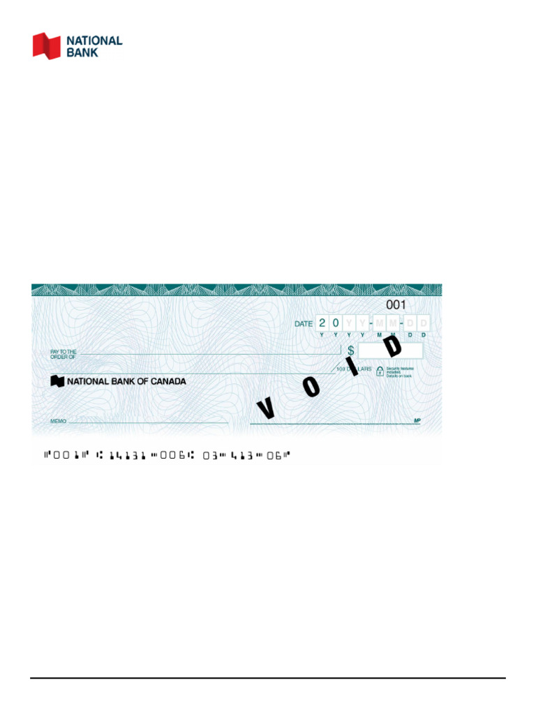 NBC Specimen Cheque | PDF