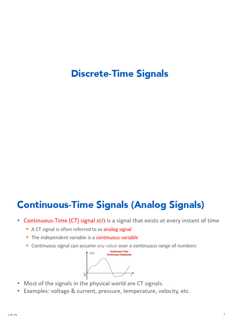DSP Lec 2 Discrete Time Signals | PDF | Discrete Time And Continuous Time | Digital Signal