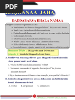 Jechoota Afaan Oromoo | PDF
