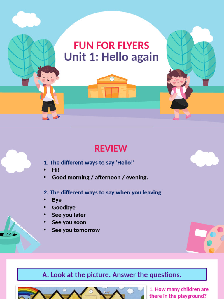 Flyers Unit 1 Hello Again | PDF