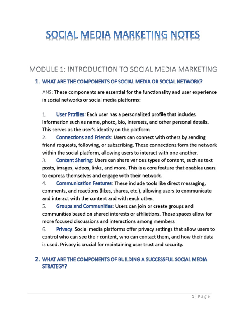 Bba Social Media Marketing Module 1 | PDF | Social Media | Popular ...