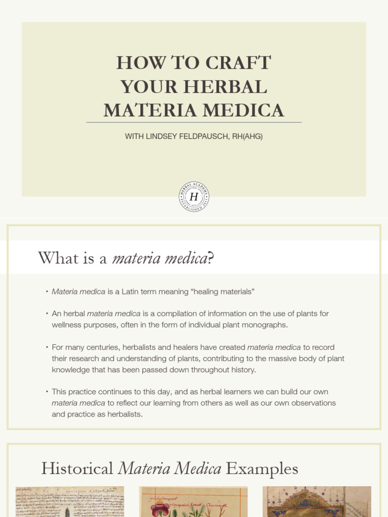 Crafting Your Herbal Materia Medica | PDF | Traditional Medicine | Botany