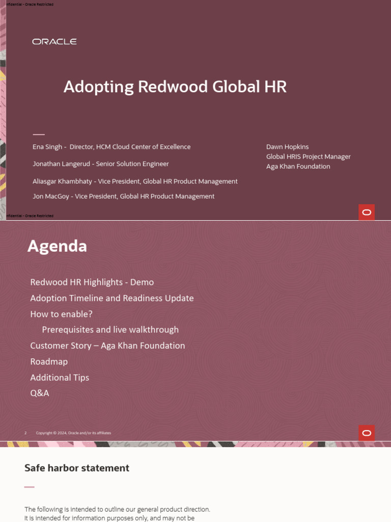 HCM - Redwood How To Adopt Redwood For Global HR | PDF | Oracle ...