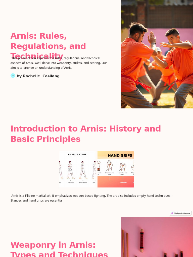 Arnis Rules Regulations and Technicality | PDF