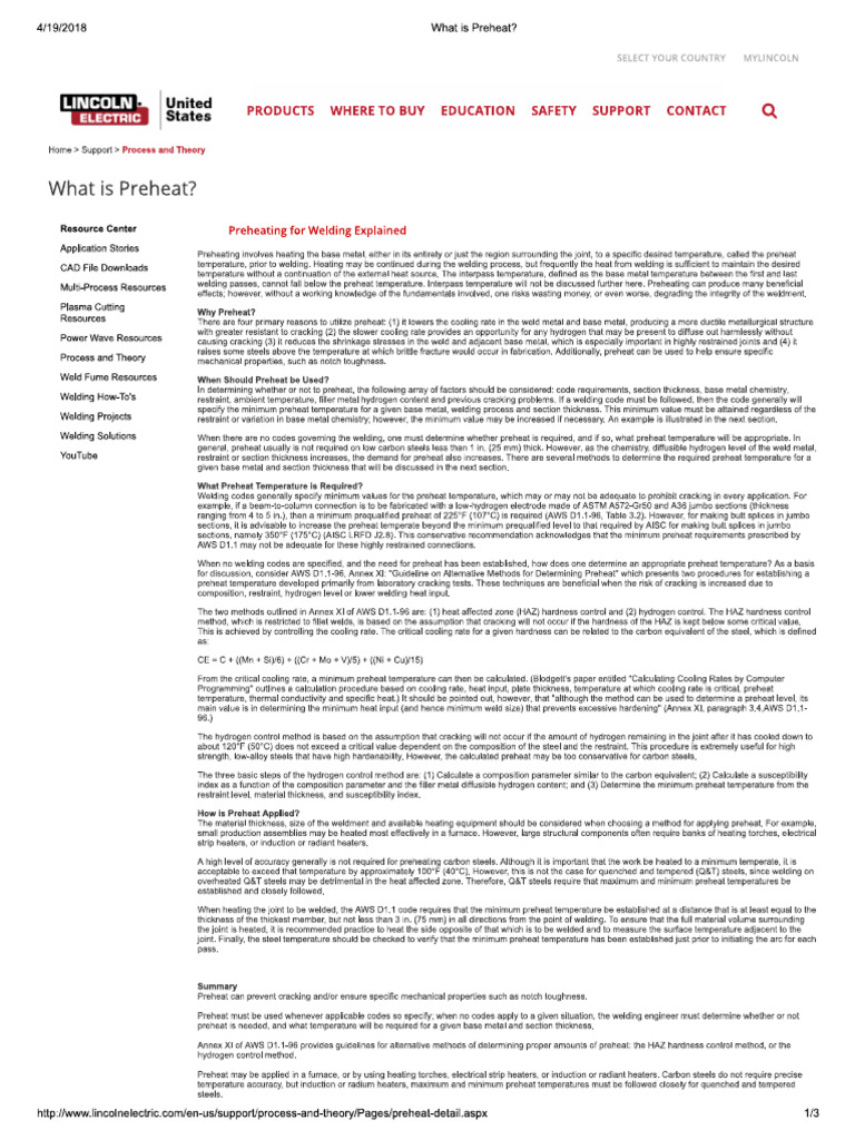 Preheat For Welding | PDF