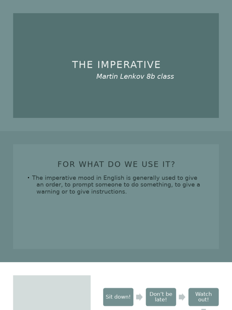 The Imperative | PDF