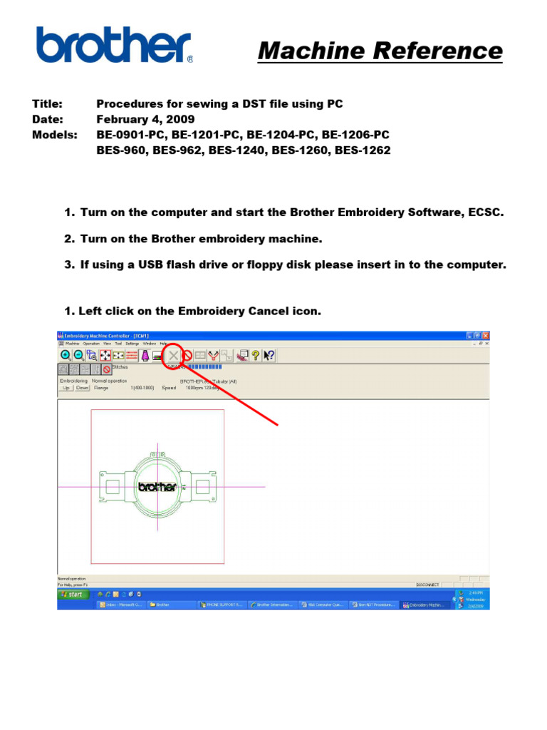 Brother BES-962, BE-1206-PC, BES-1262, BES-1260, BES-960, BES-1240, BE ...