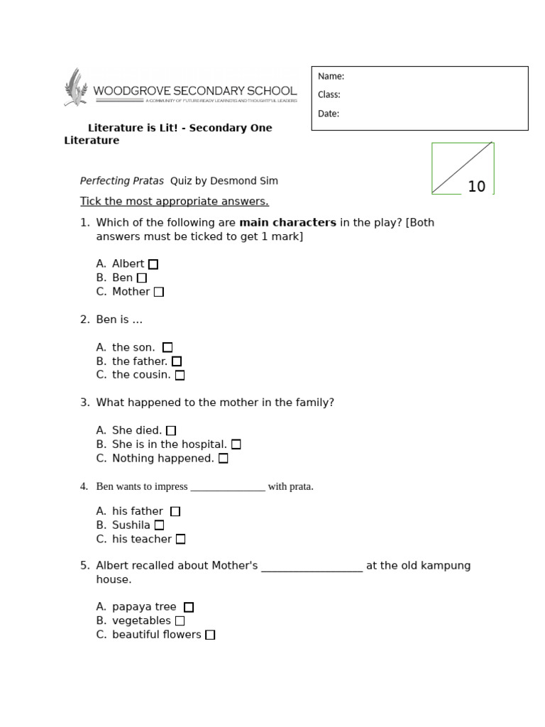 Perfecting Pratas Quiz Answers | PDF