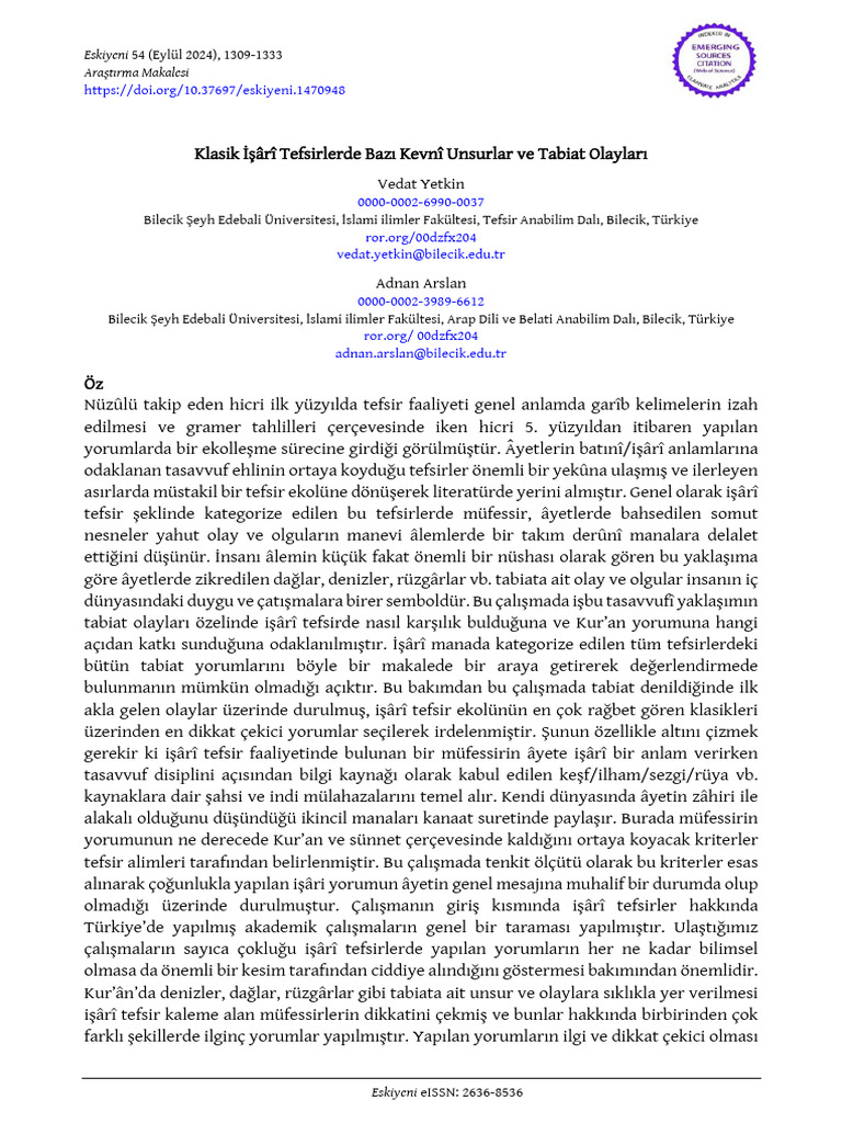 Klasik - R - Tefsirlerde Tabiat Olaylar - (#1470948) - 3873836 | PDF