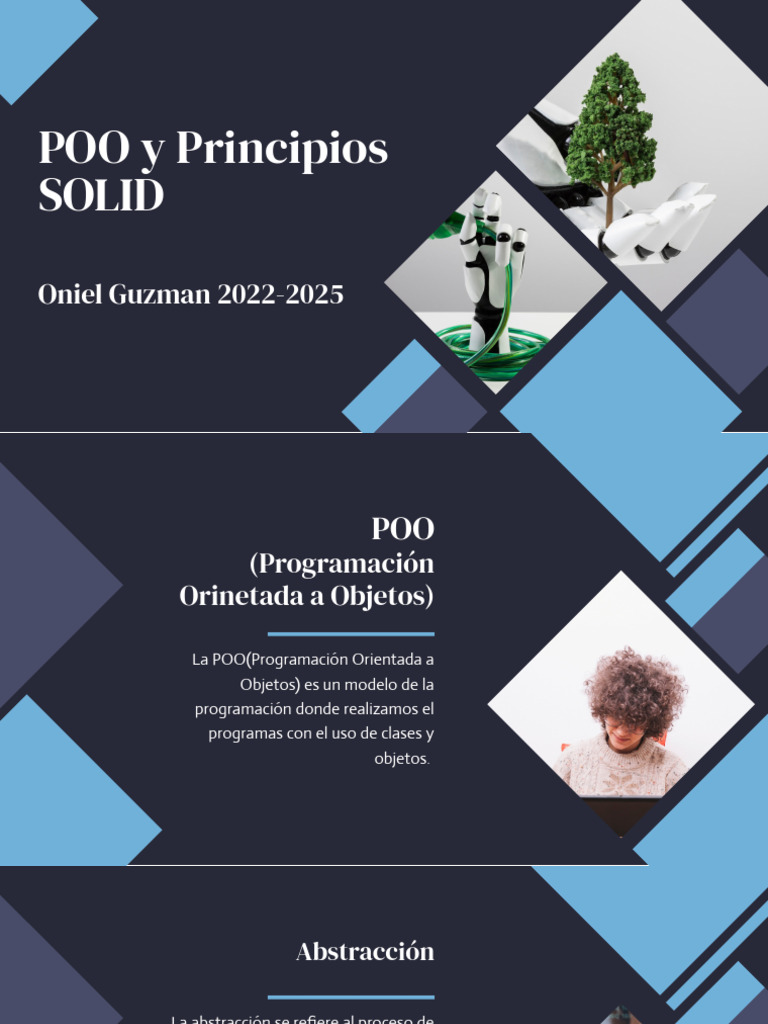 POO y Principios SOLID | PDF | Objeto (informática) | Programación ...