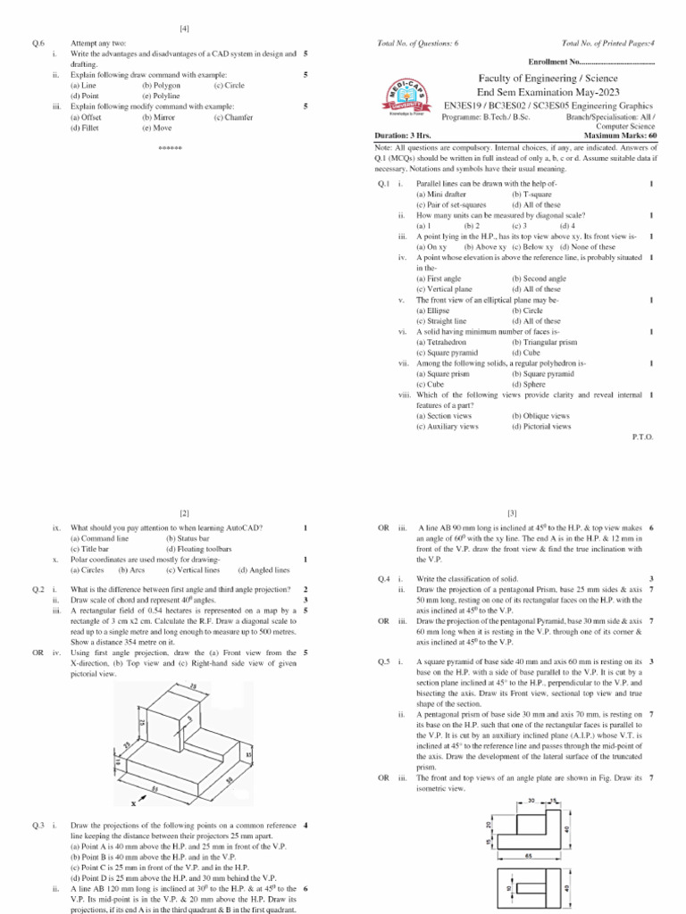 SC3ES05-EN3ES19 Engineering Graphics | PDF