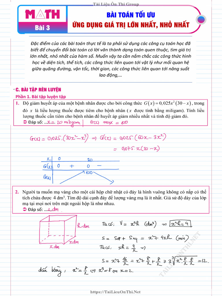 MA3 - bản viết tay | PDF