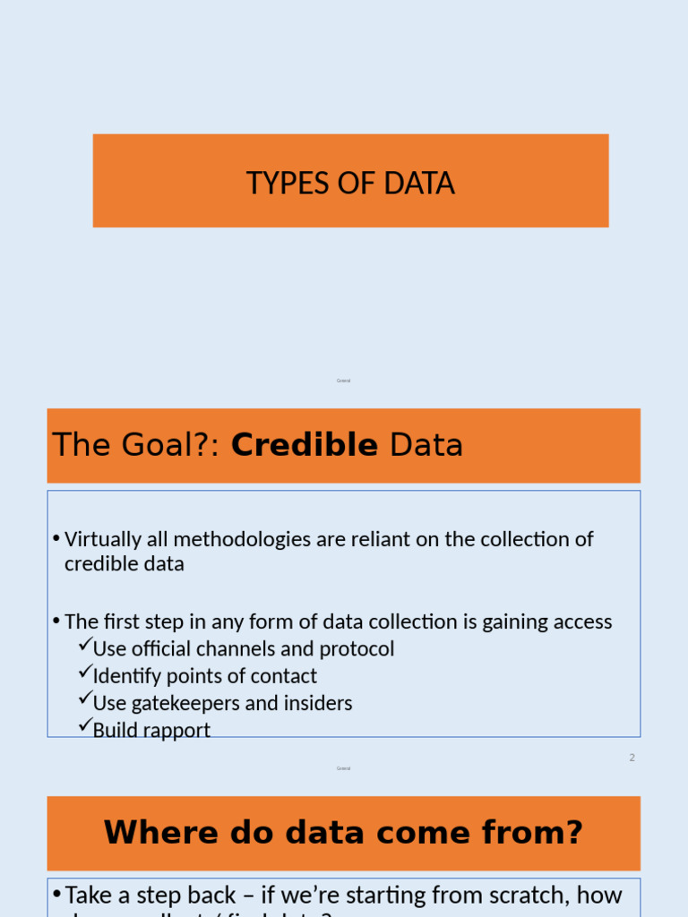 Topic 7 - 1 Types of DATA | PDF | Data | Quantitative Research