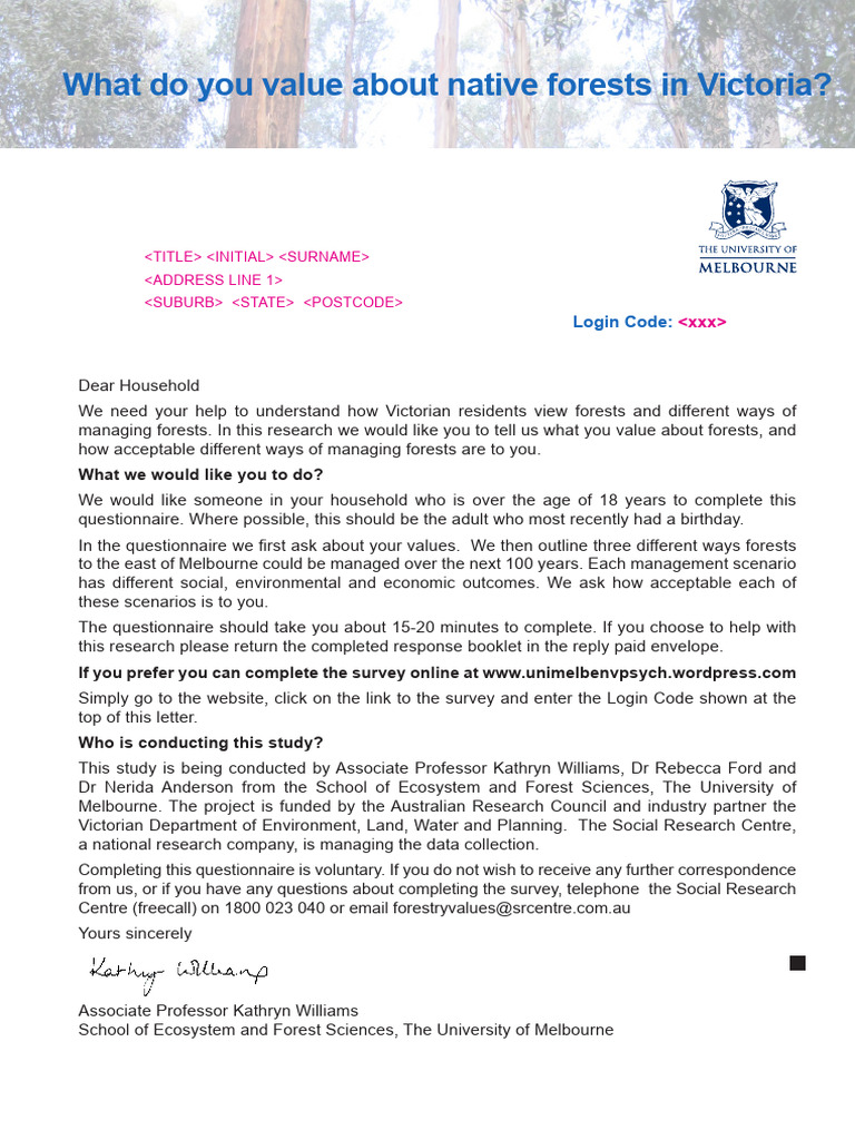 Forest Values questionnaire_V7_no bleed_low | PDF | Logging | Wildfire