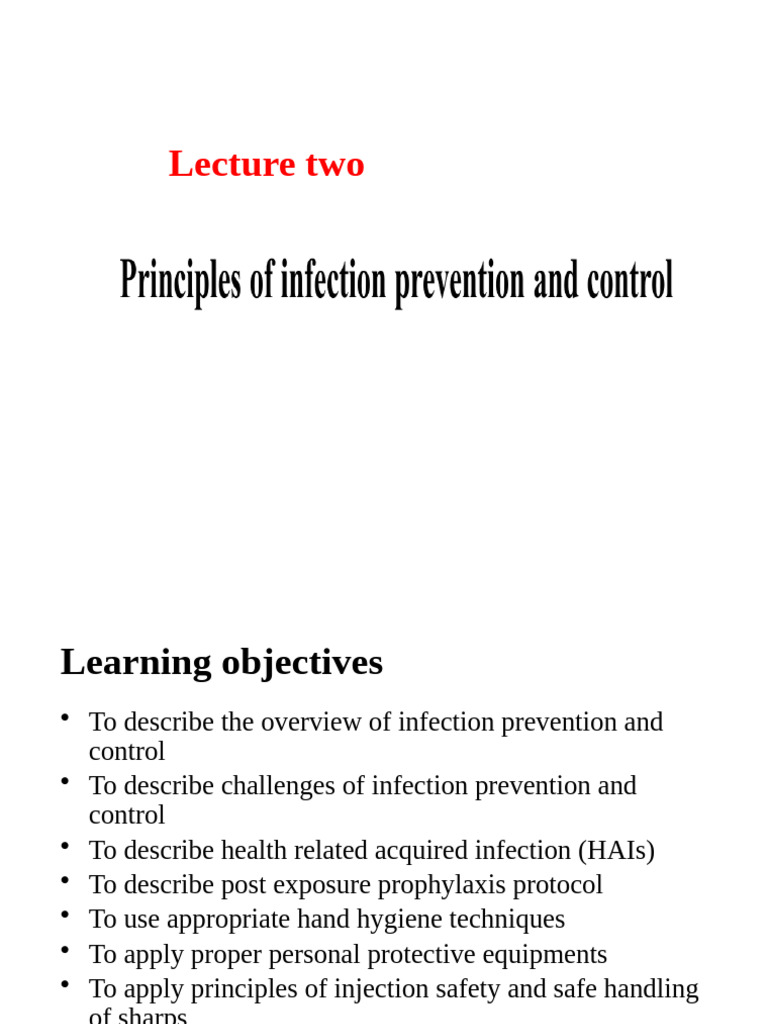 lecture 2 - IPC CHALLENGES | PDF | Infection | Pathogen