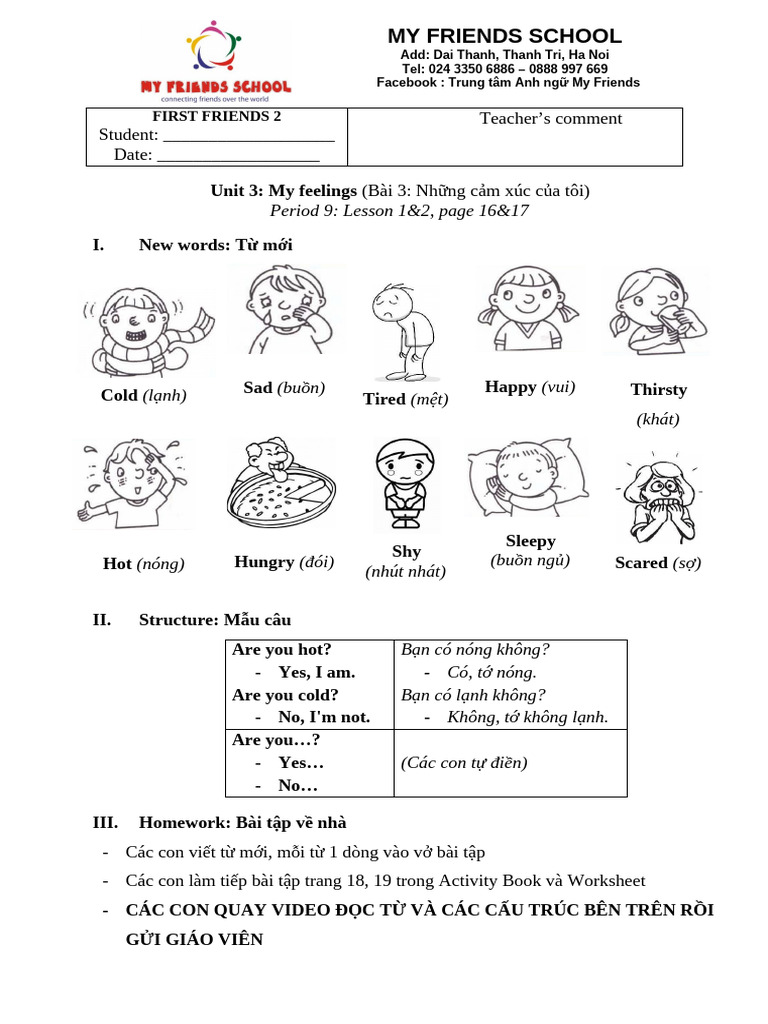 First Friends 2 - Unit 3-Lesson 1+2 | PDF