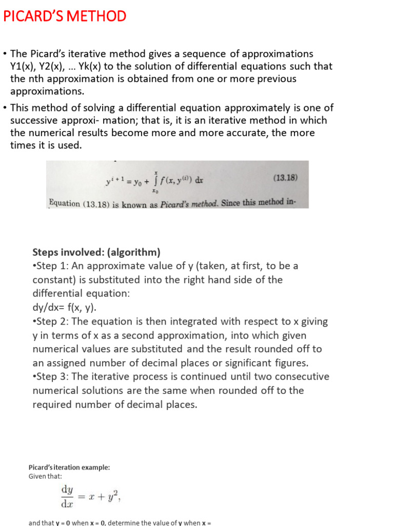 Picard's Method Seminar | PDF