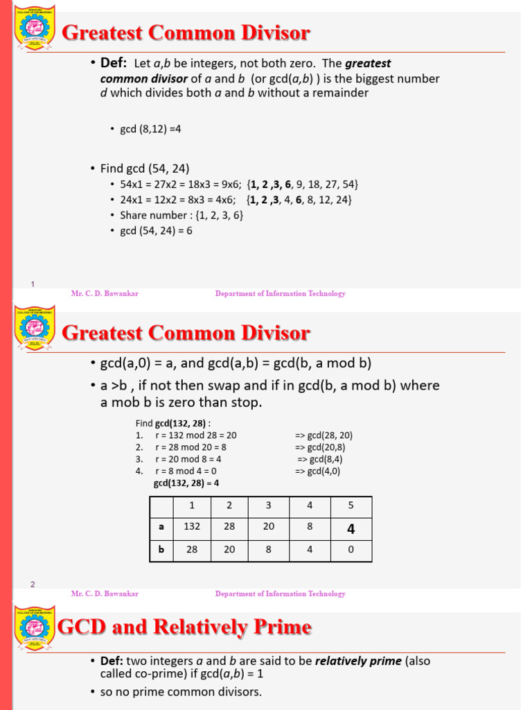 Understanding GCD and Co-primes | PDF | Algorithms | Elementary Mathematics