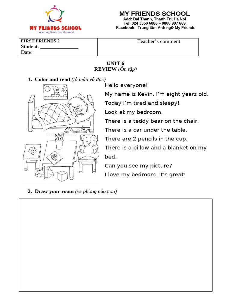 First Friends 2 - Unit 6 Review | PDF