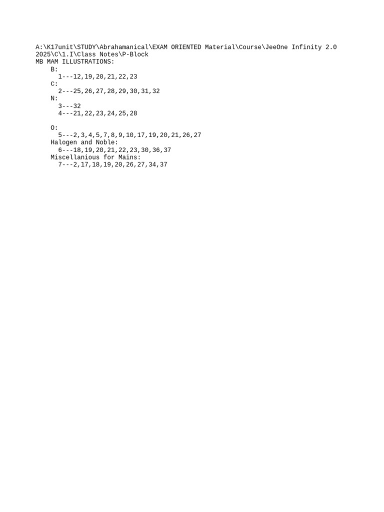 P-Block Class Notes for JEE 2025 | PDF