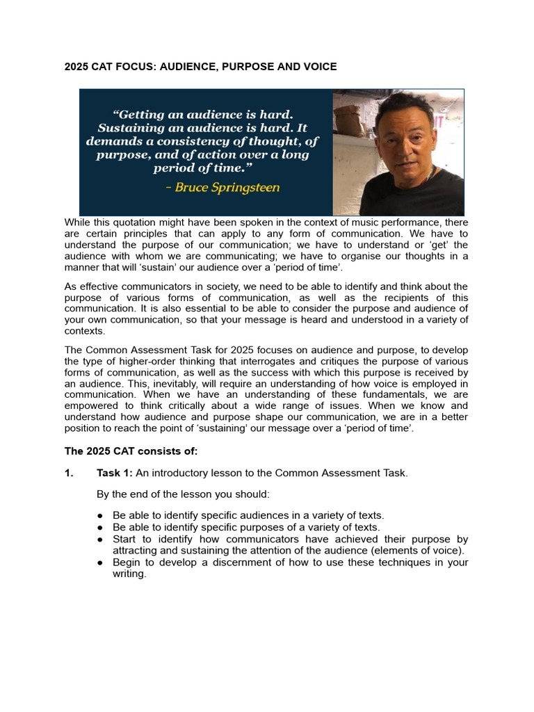 Learner Booklet CAT Task 1 Intro | PDF | Public Speaking | Climate Change