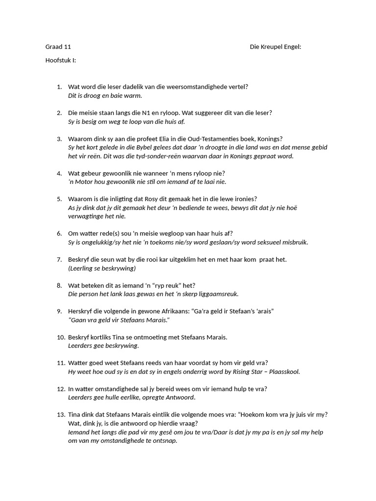 Hoofstuk 1 KRUPPEL ENGEL | PDF