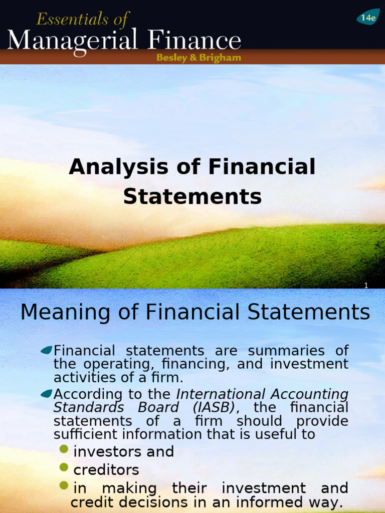 Ch02-Ppt-Fin Statement Analysis Updated | PDF | Cash Flow Statement | Equity (Finance)