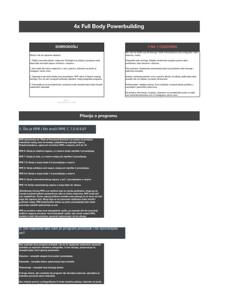 4x Full Body Powerbuilding | PDF