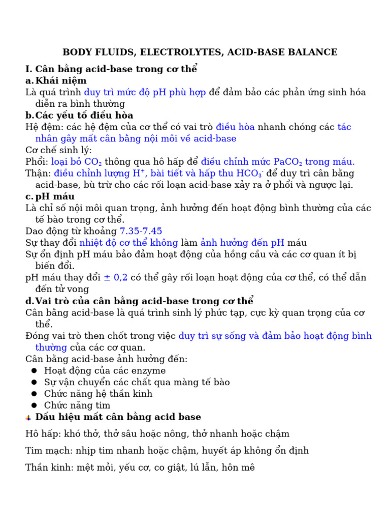 Bu I 1 CB Acid Base-Summary | PDF
