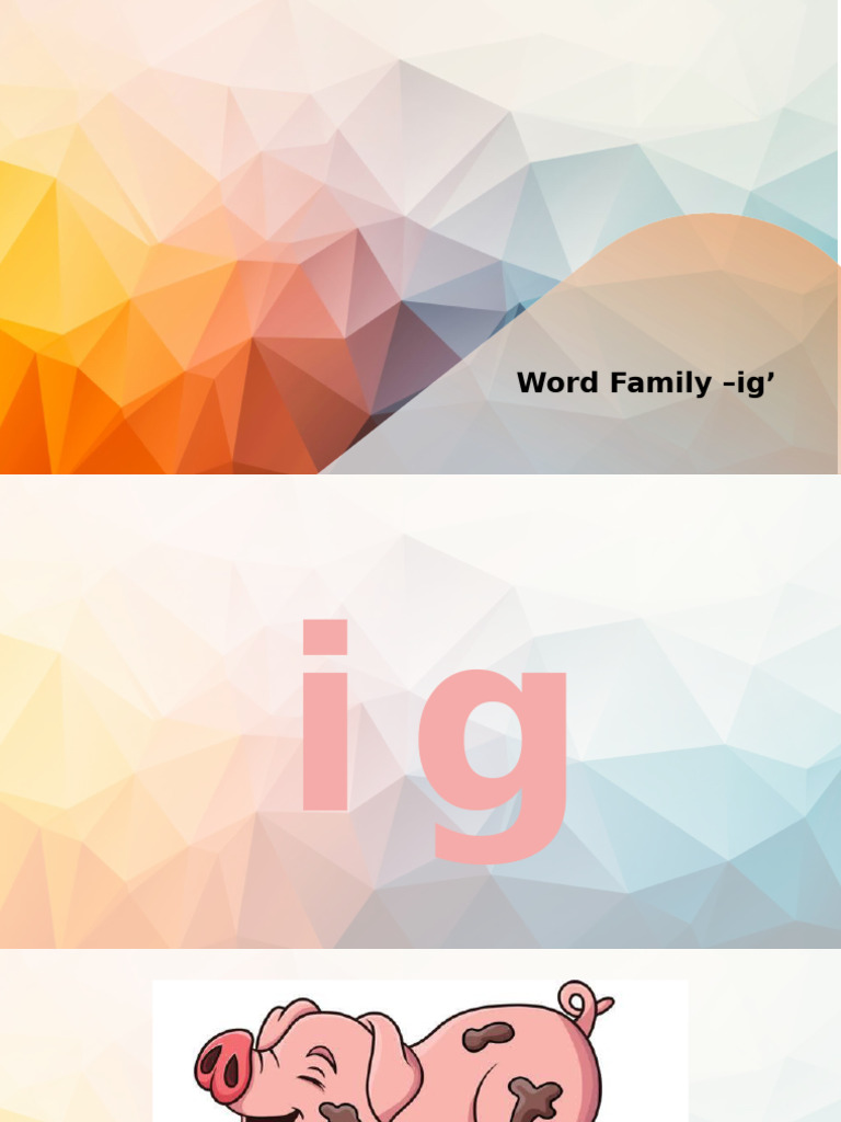 Ig Word Family | PDF