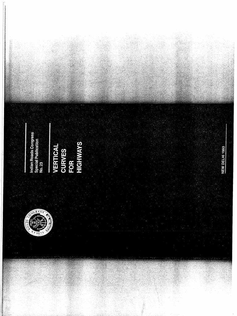 IRC SP 23-2005 Vertical Curves For Highways | PDF