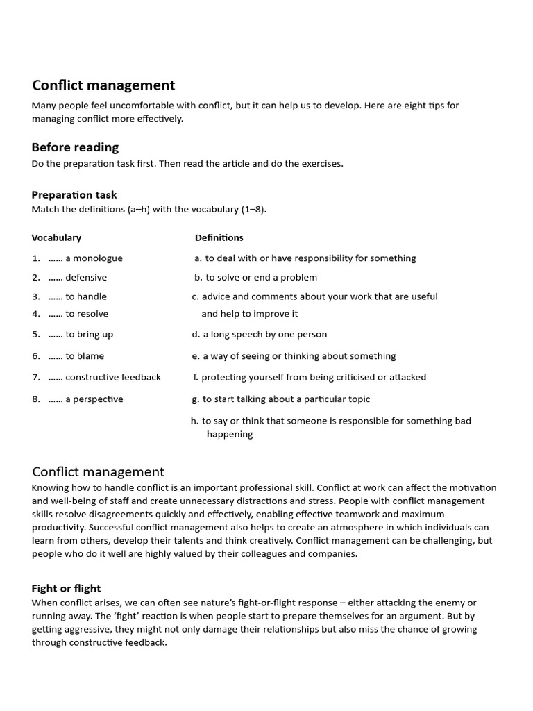 Conflict Management | PDF