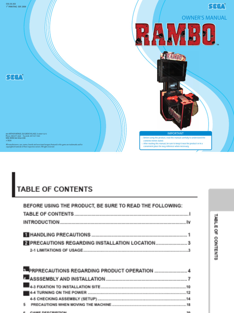 Rambo Lindbergh US Manual Standard | PDF | Screw | Electrical Wiring