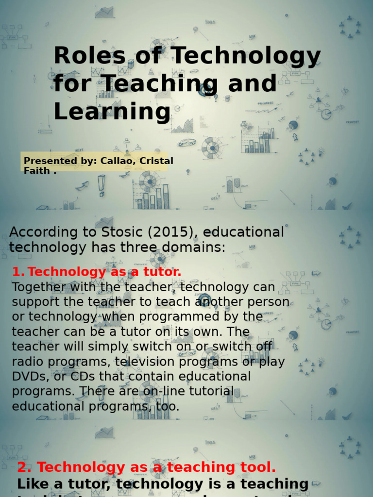 Roles of Technology For Teaching and Learning | PDF | Critical Thinking ...