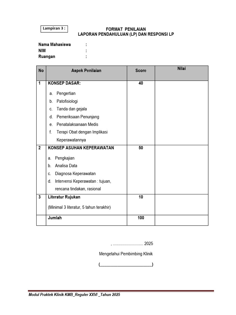Mentahan Semua Format Penilaian PKKMB | PDF