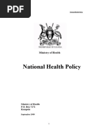 Uganda National Health Policy Overview | PDF | Health Care | Health System