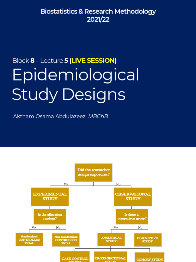 8.5 (LIVE) Epidemiological Study Designs | PDF | Epidemiology ...