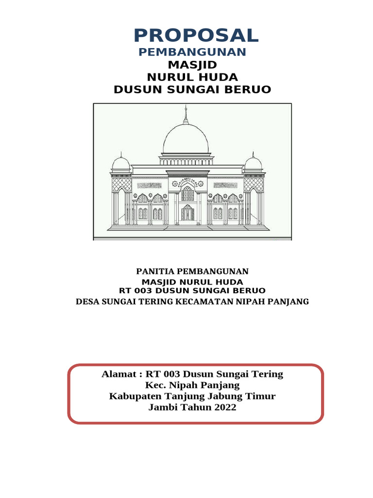 Proposal Masjid Nurul Huda | PDF